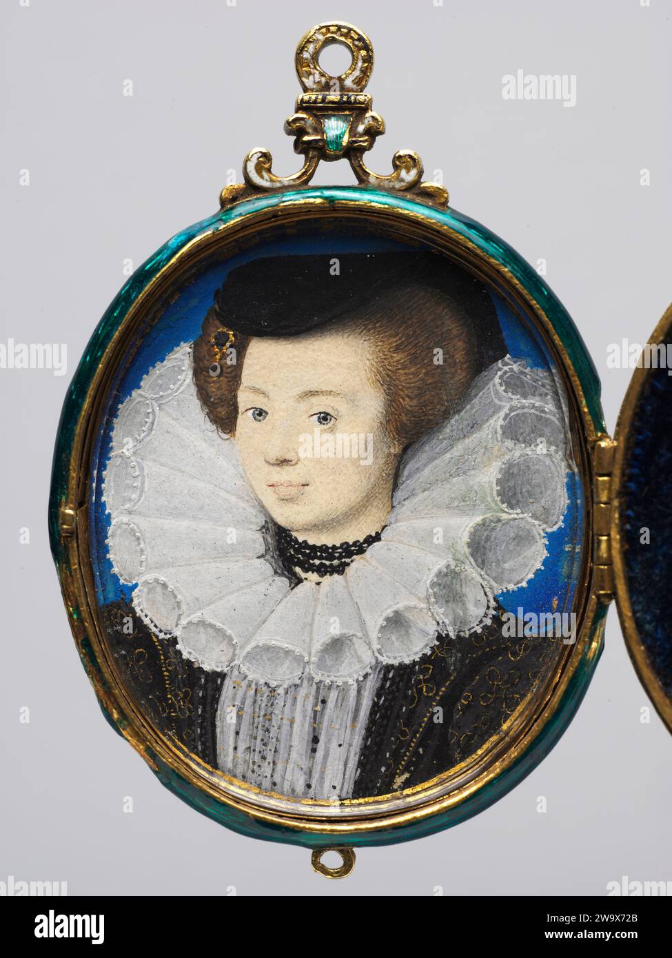 Portrait of a Woman. Nicholas Hilliard. c. 1593 Stock Photo - Alamy