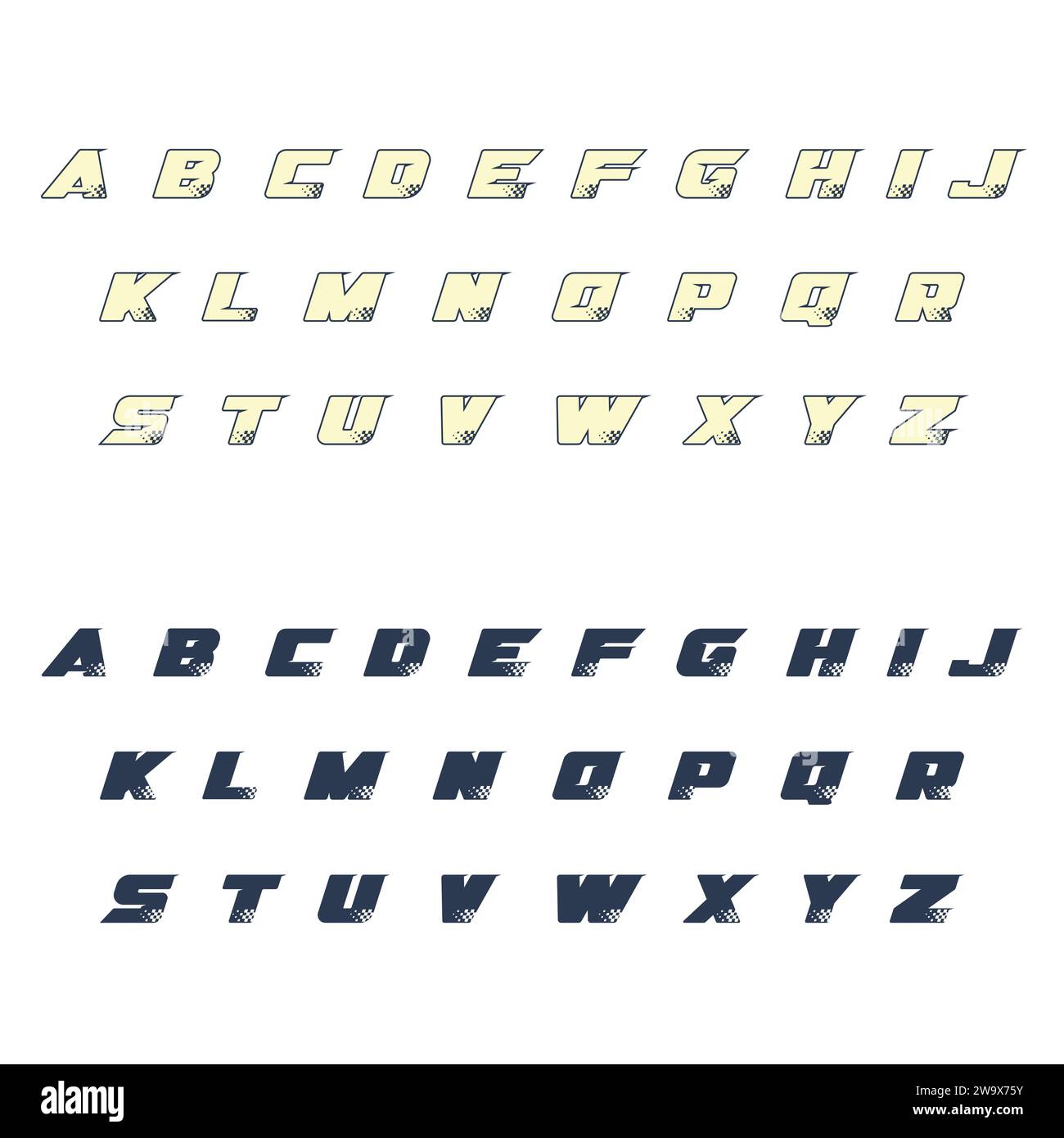 Checkered font type hi-res stock photography and images - Alamy