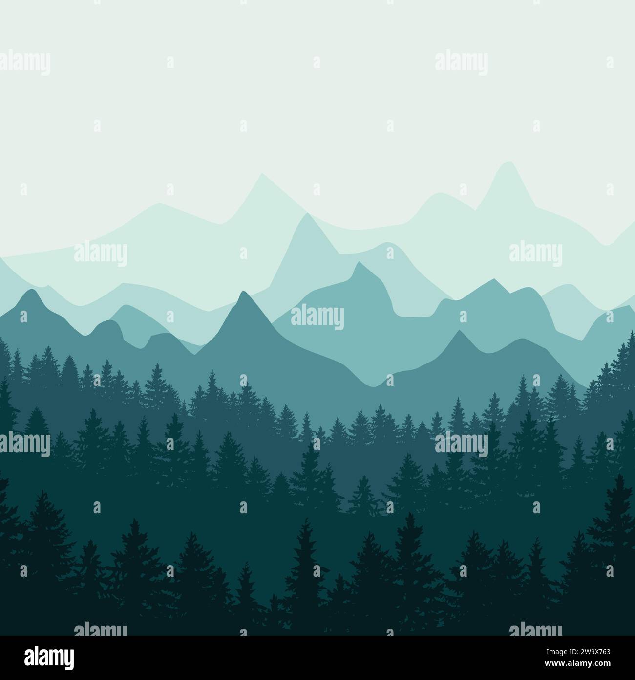Christmas trees mountains background Stock Vector Image & Art - Alamy
