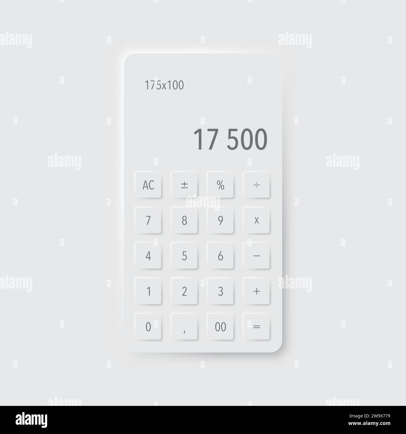 Calculator white interface Stock Vector Image & Art - Alamy
