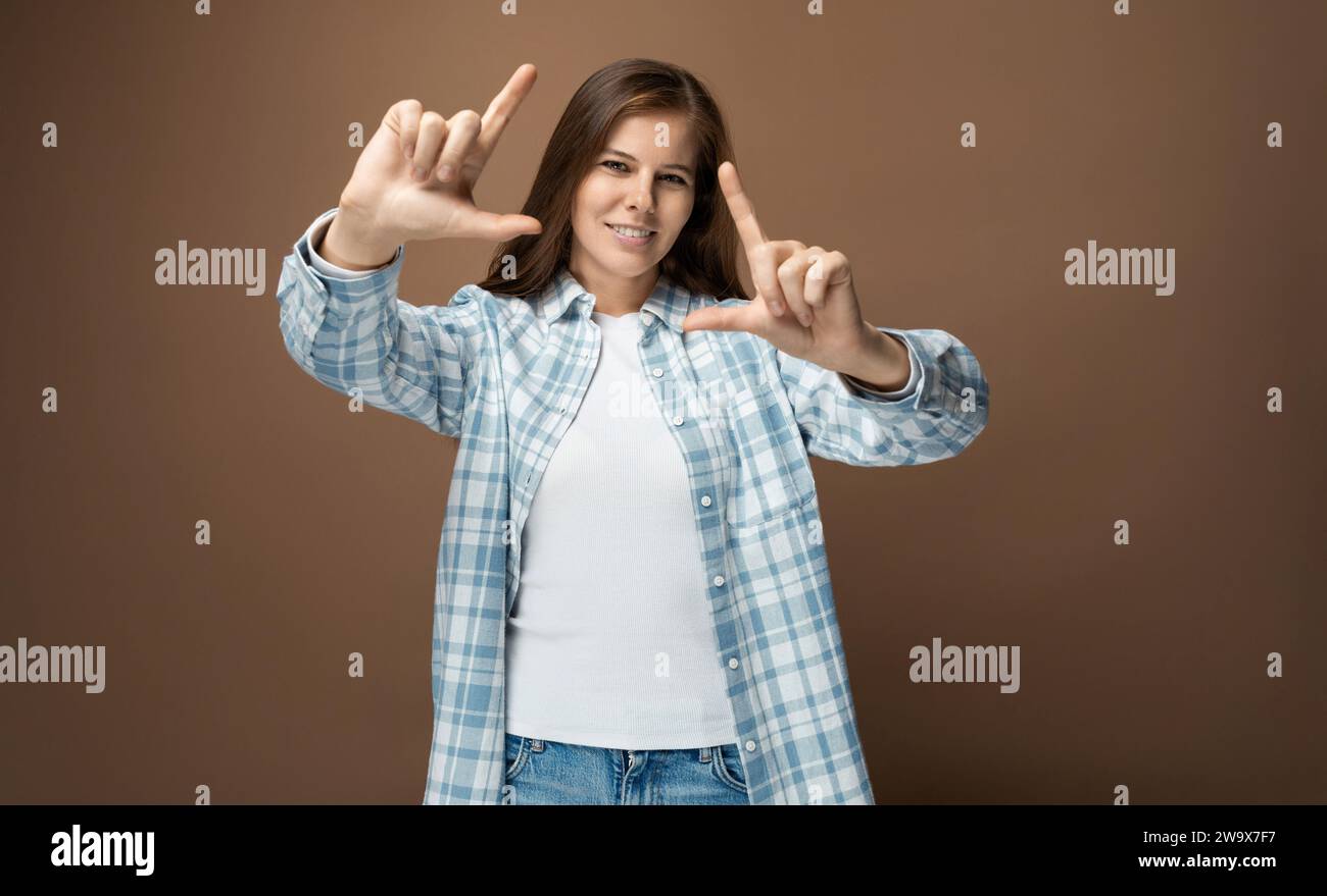 Beautiful young woman waving finger hi-res stock photography and images ...