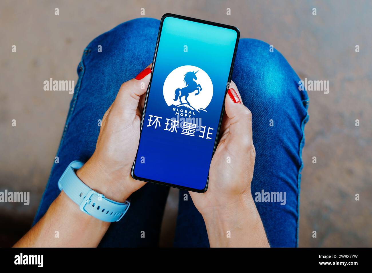 In this photo illustration, the Global Mofy Metaverse Limited logo is ...