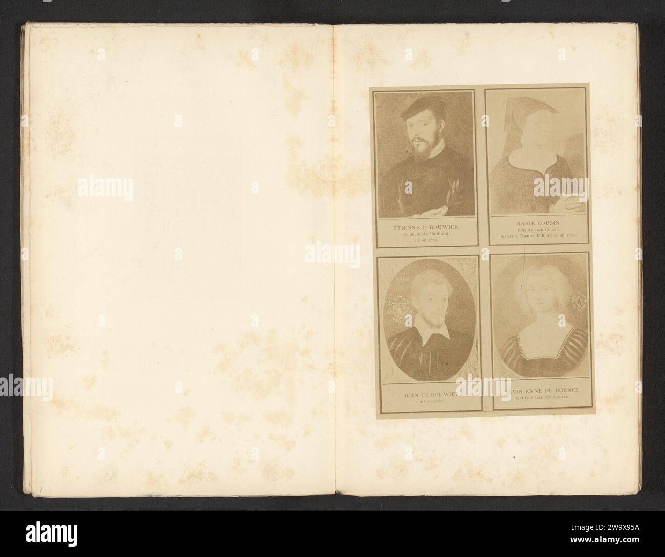 Photo production of four paintings, representing portraits of Etienne ...