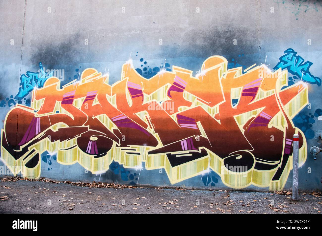 Running mural in Hochelaga neighborhood in Montreal, Quebec, Canada ...