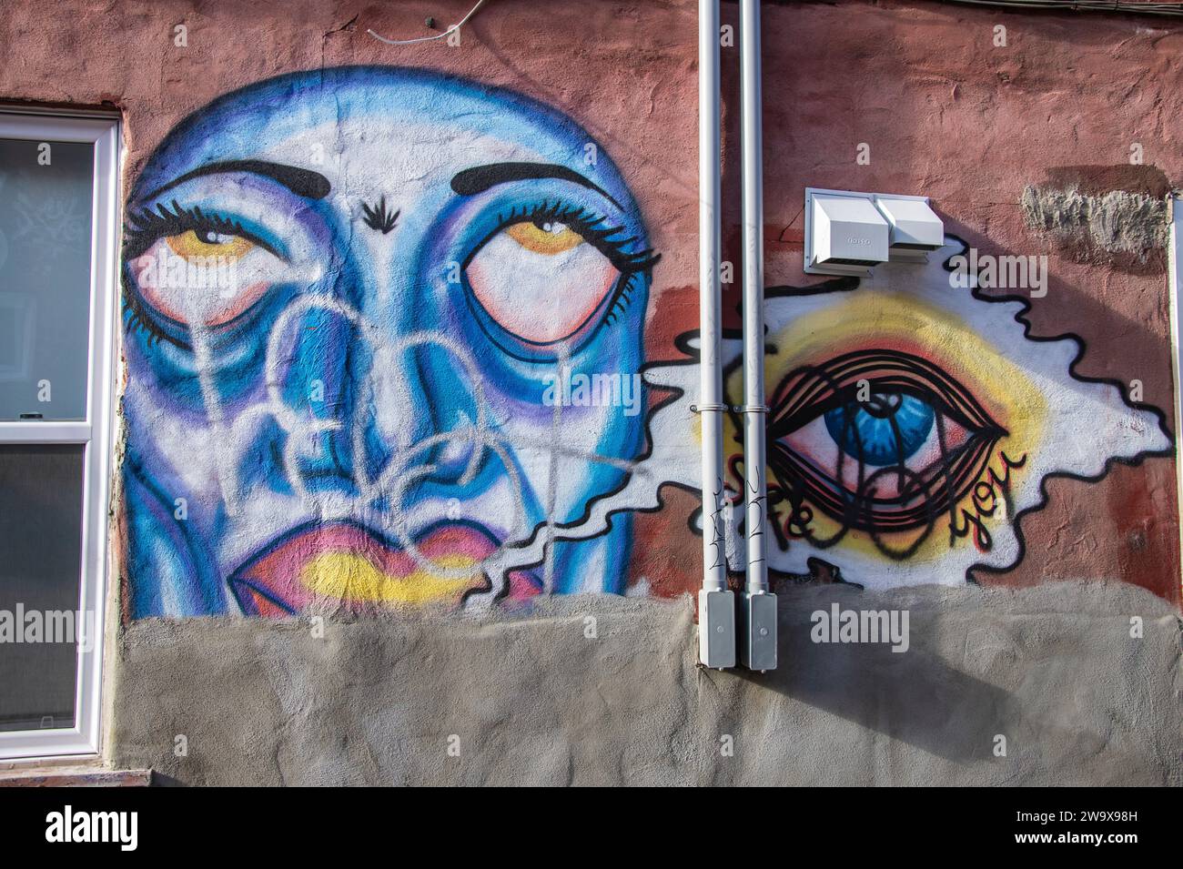 I See You bloodshot eyes mural in Hochelaga neighborhood in Montreal ...