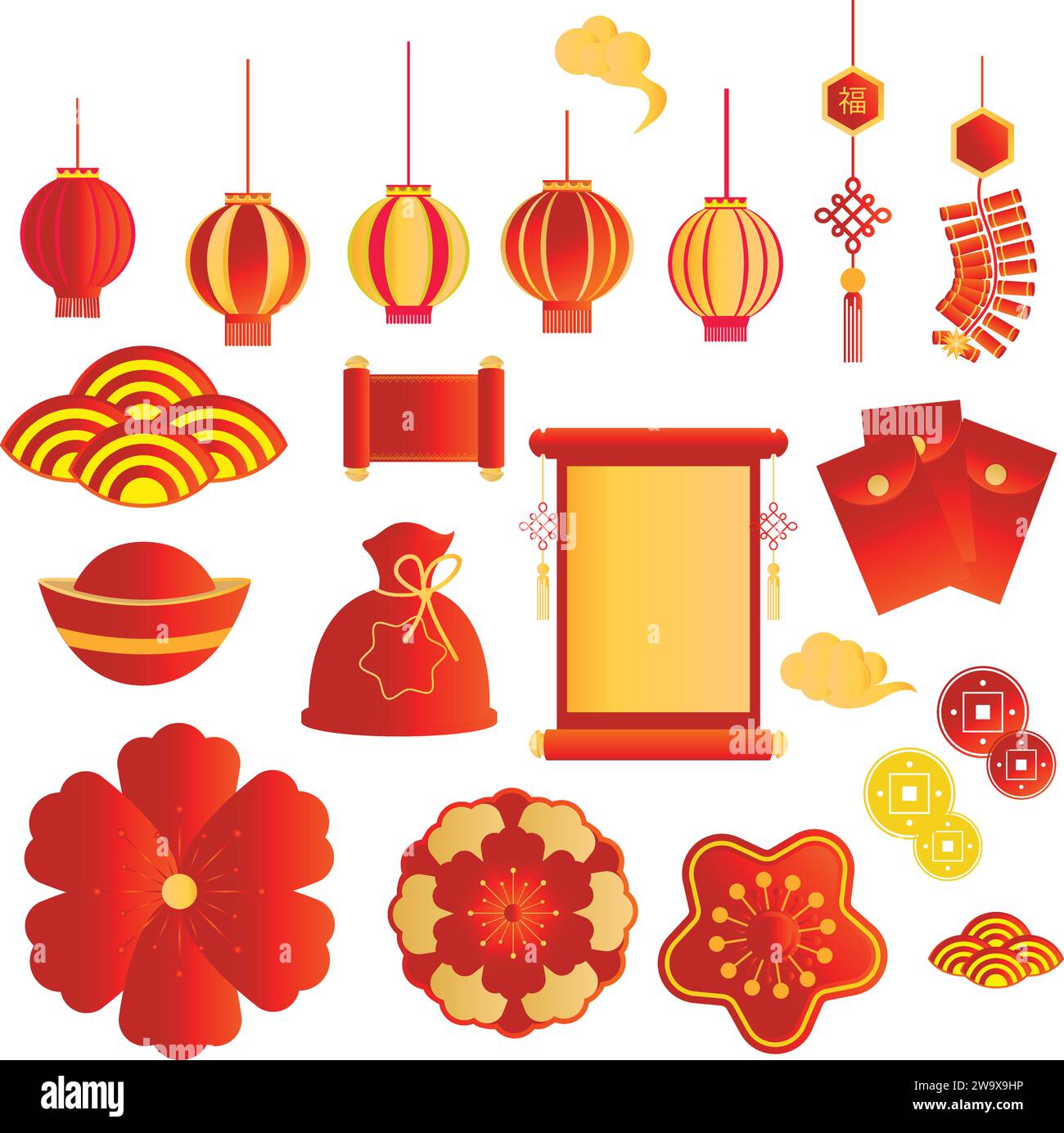 Chinese new year icon set Stock Vector Image & Art - Alamy
