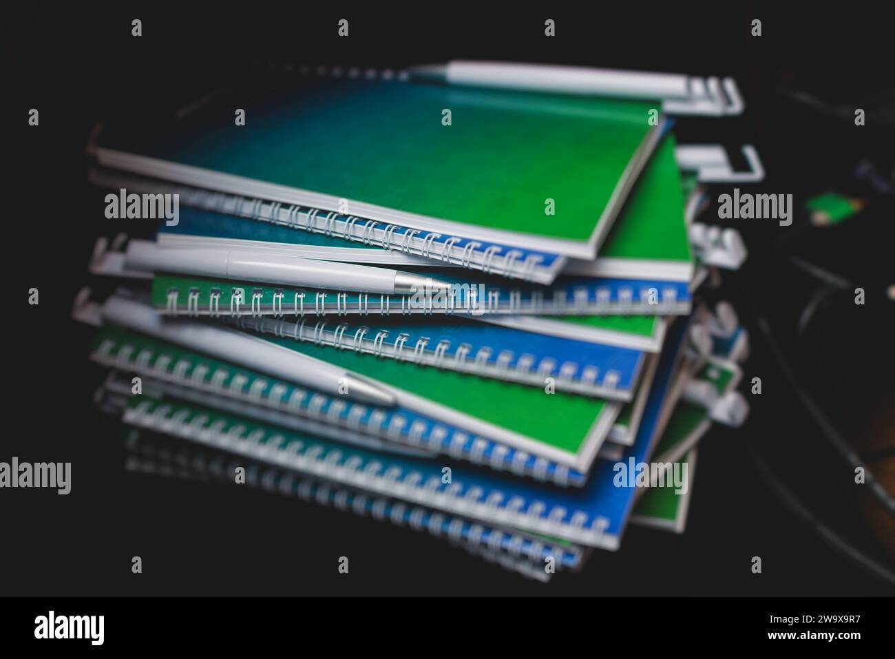 Gift bag package for conference participants before start, with a ...