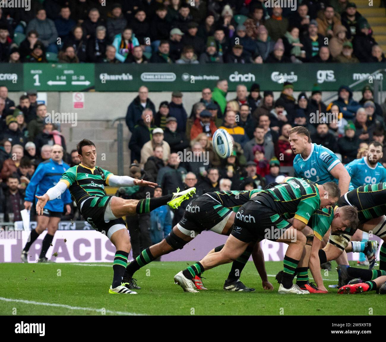 Northampton Saints Alex Smith in action during the Northampton Saints ...