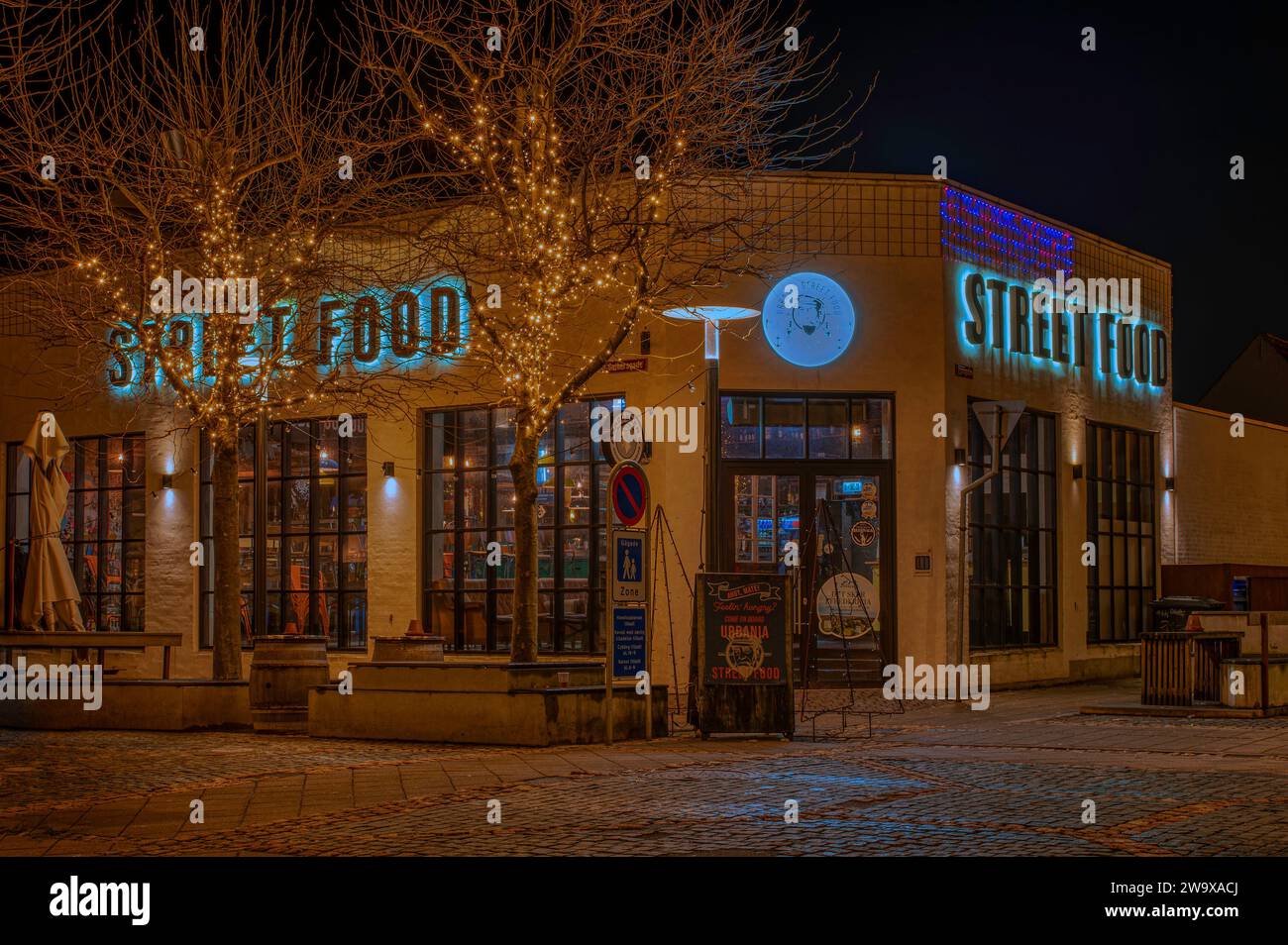 Danish hygge at Urbania street food in the soft evening light in ...