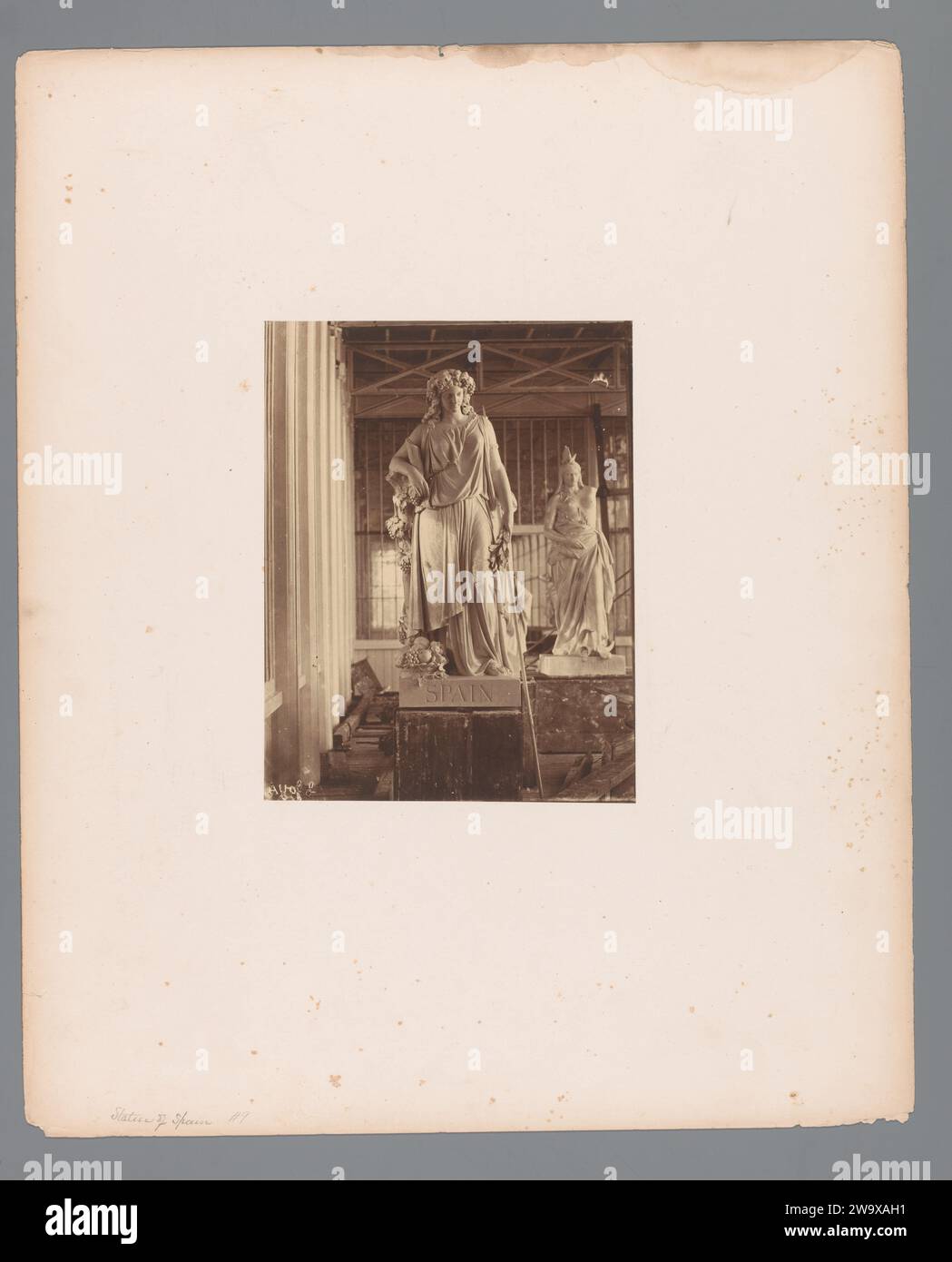 Sculpture of a personification of Spain by Raffaelle Monti, Howlett ...