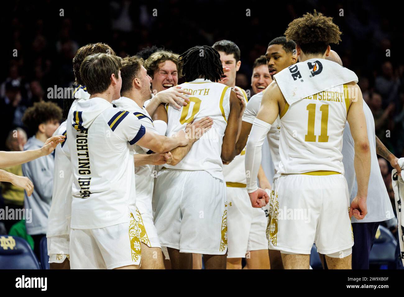 South Bend, Indiana, USA. 30th Dec, 2023. Notre Dame forward Carey ...