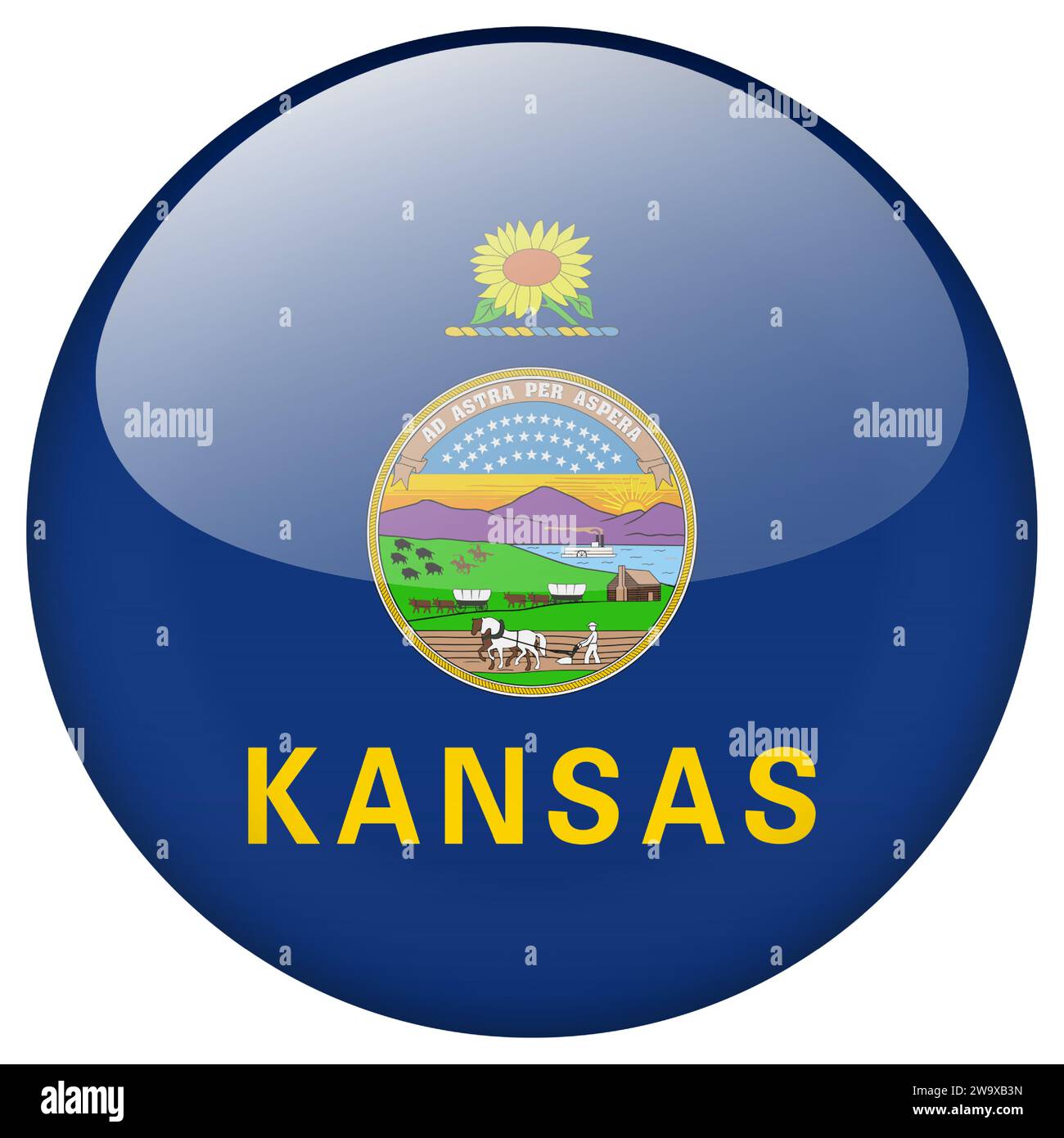 Kansas national flag Stock Vector Images - Alamy