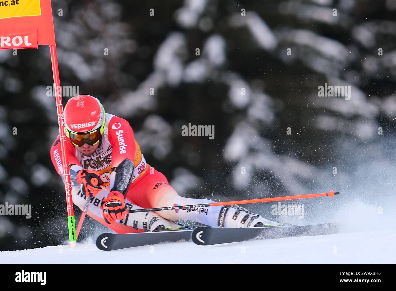 Justin Murisier (SUI) competes during the Audi FIS Alpine Ski World Cup ...