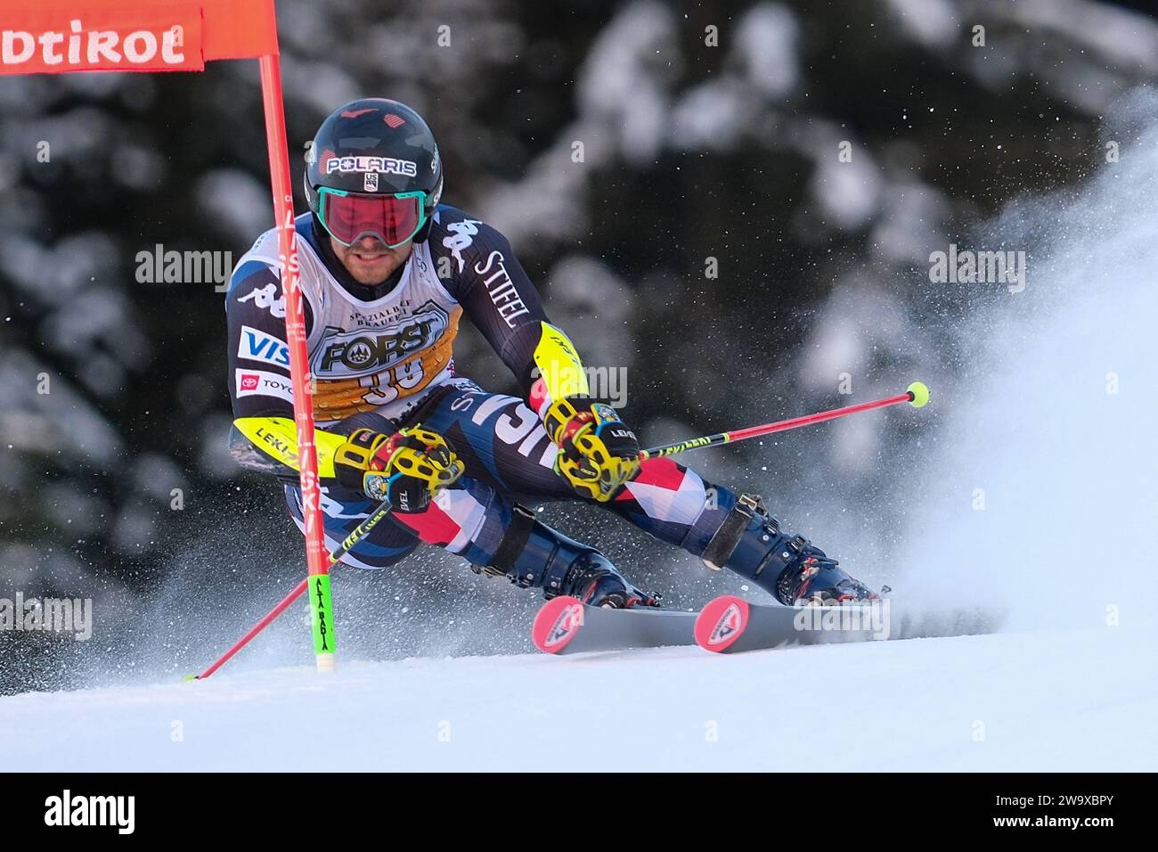Isaiah Nelson (USA) competes during the Audi FIS Alpine Ski World Cup ...