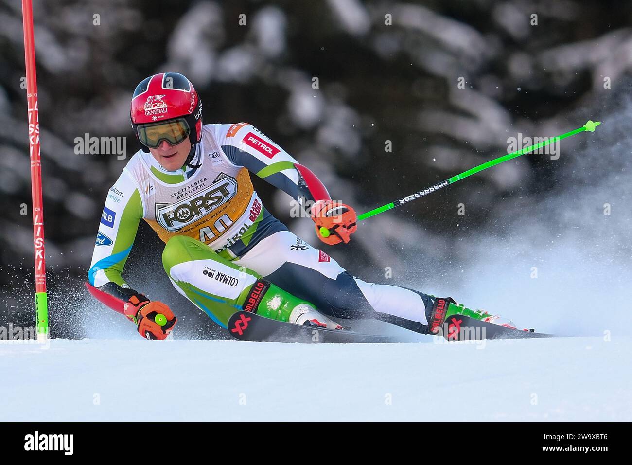 Stefan Hadalin (SLO) competes during the Audi FIS Alpine Ski World Cup ...