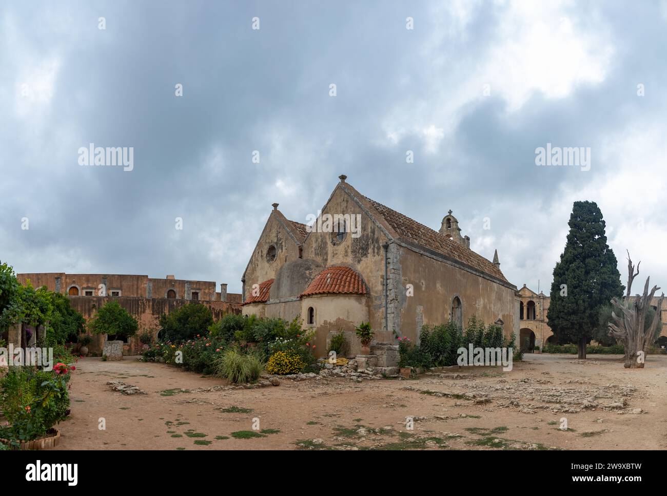A picture of the Arkadi Monastery Stock Photo - Alamy