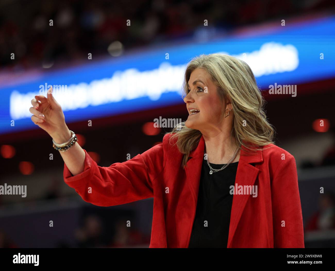 December 30, 2023: Texas Tech head coach Krista Gerlich during an NCAA ...