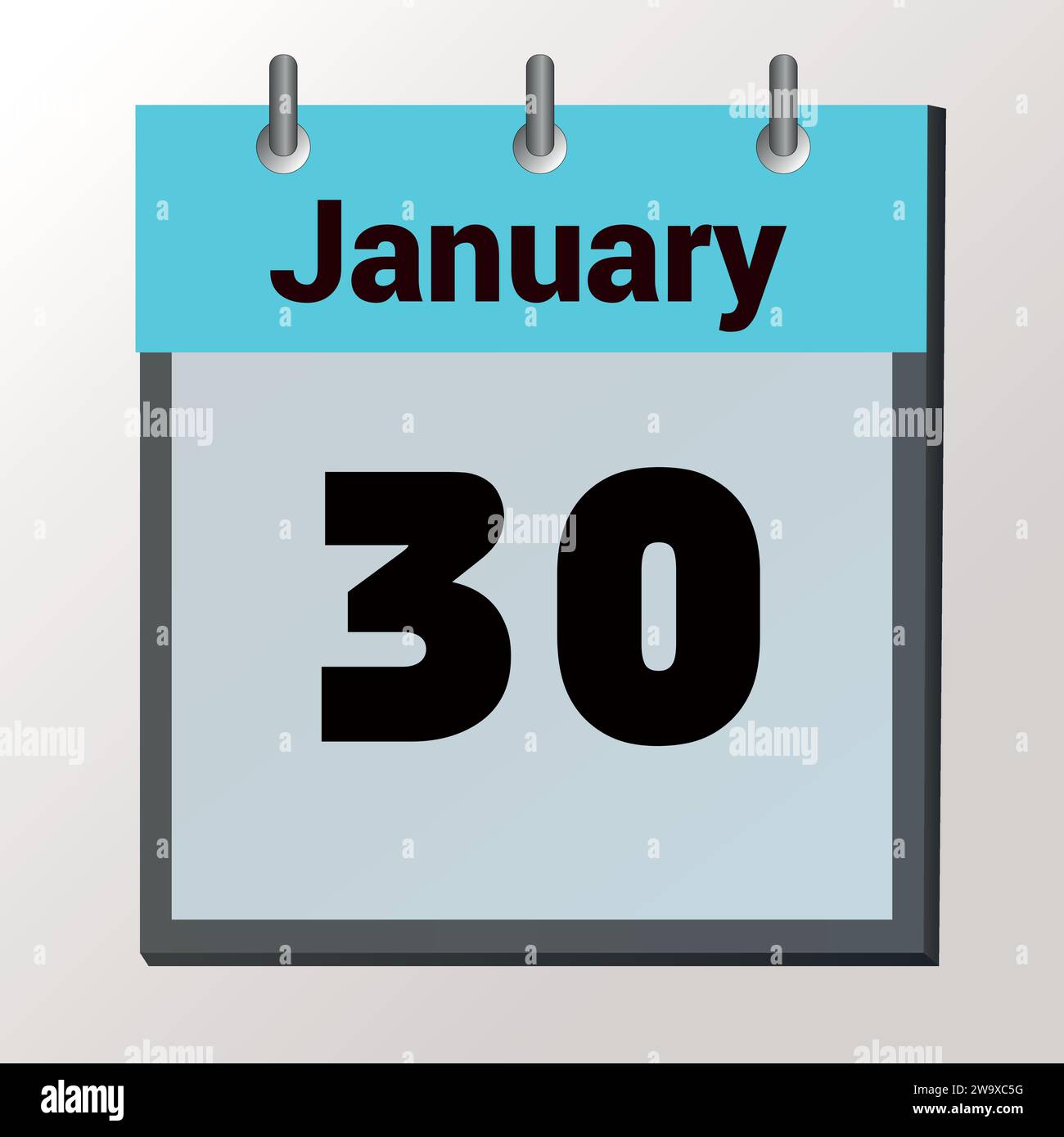 day on the calendar, vector image format, January 30 Stock Vector Image ...