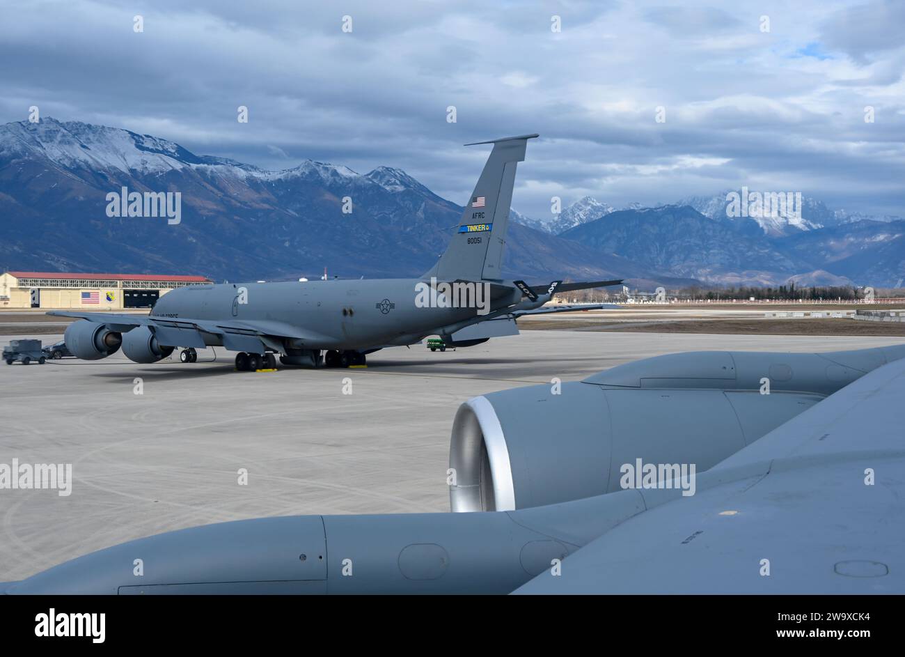 A KC-135 Stratotanker assigned to the 507th Air Refueling Wing at ...
