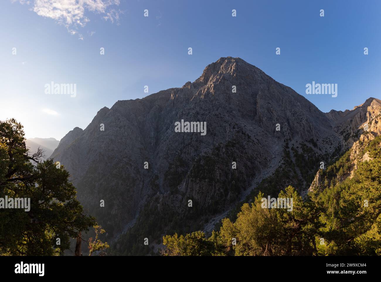 A picture of the Gigilos Peak, part of the Samaria Gorge rugged ...