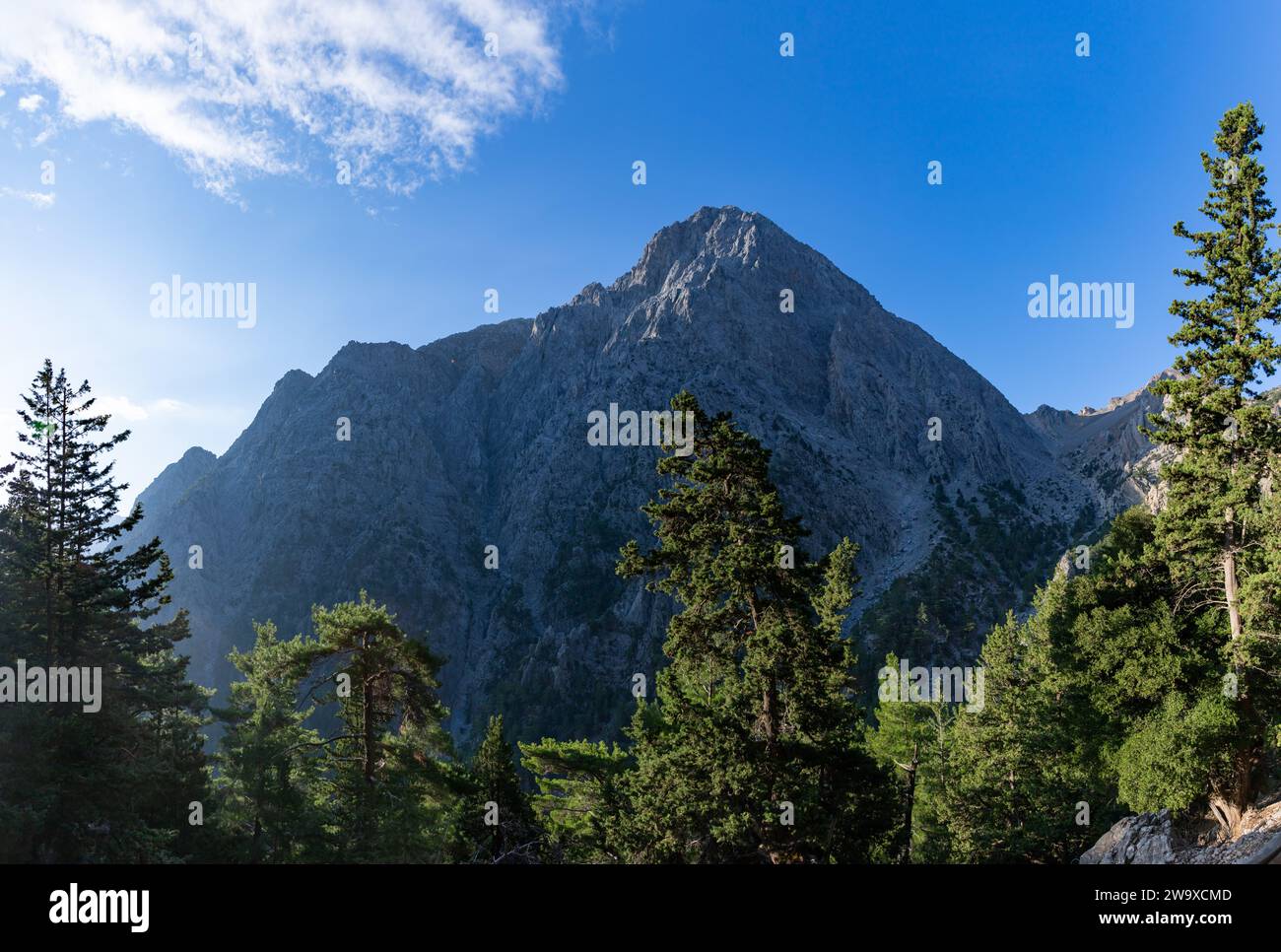 A picture of the Gigilos Peak, part of the Samaria Gorge rugged ...
