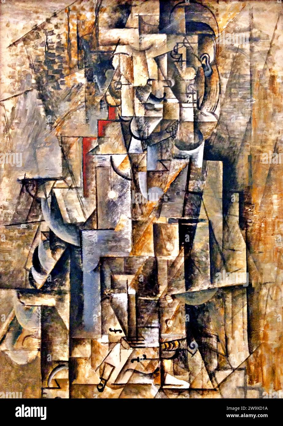 Man with a Violin, 1911-12 (Painting) by Artist Picasso, Pablo (1881 ...