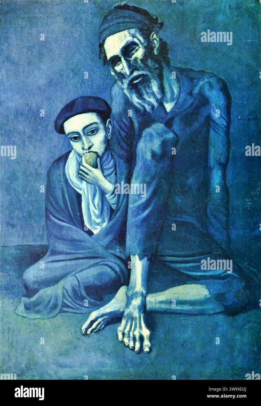 Old Jew and a Boy, 1903 (Painting) by Artist Picasso, Pablo (1881-1973 ...