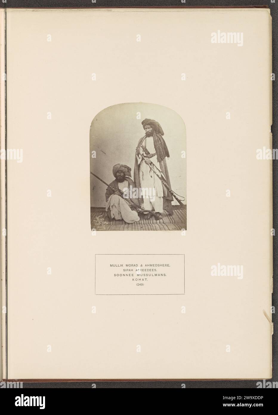 Portrait of two unknown men with muskets from the Afridi tribe from ...