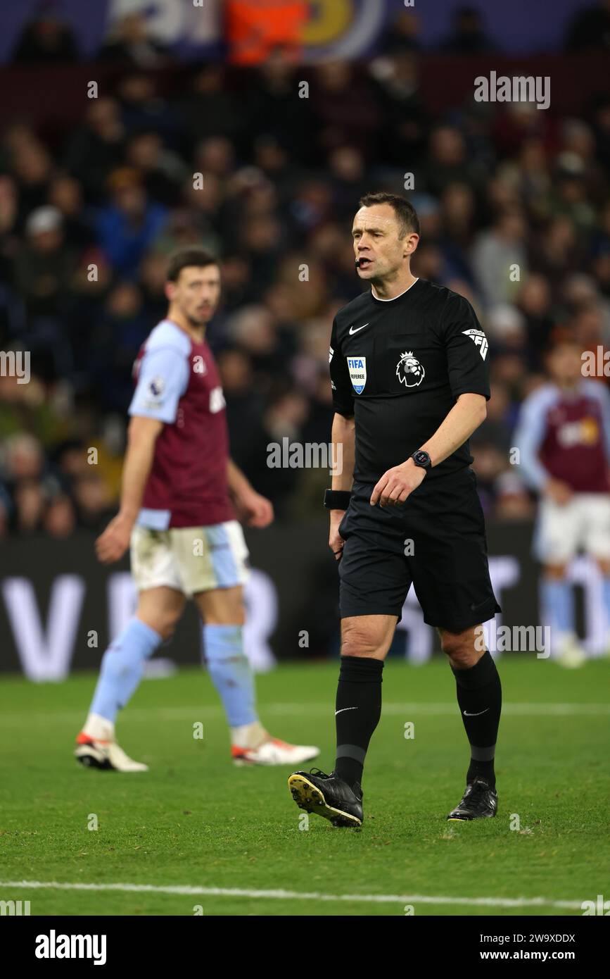 Birmingham, UK. 30th Dec, 2023. Referee Stuart Attwell at the Aston ...