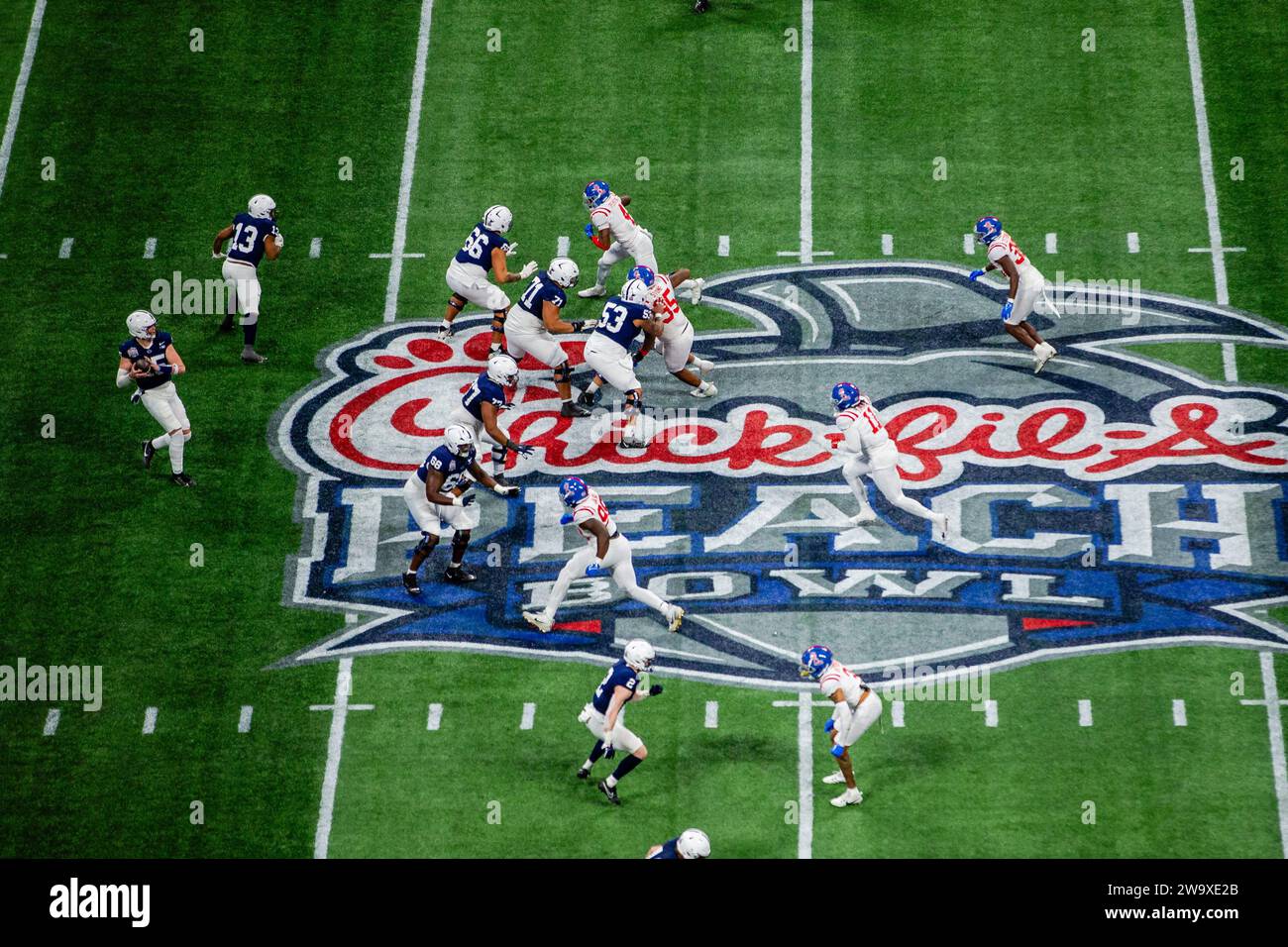 Atlanta, GA, USA. 30th Dec, 2023. Penn State quarterback Drew Allar (15 ...