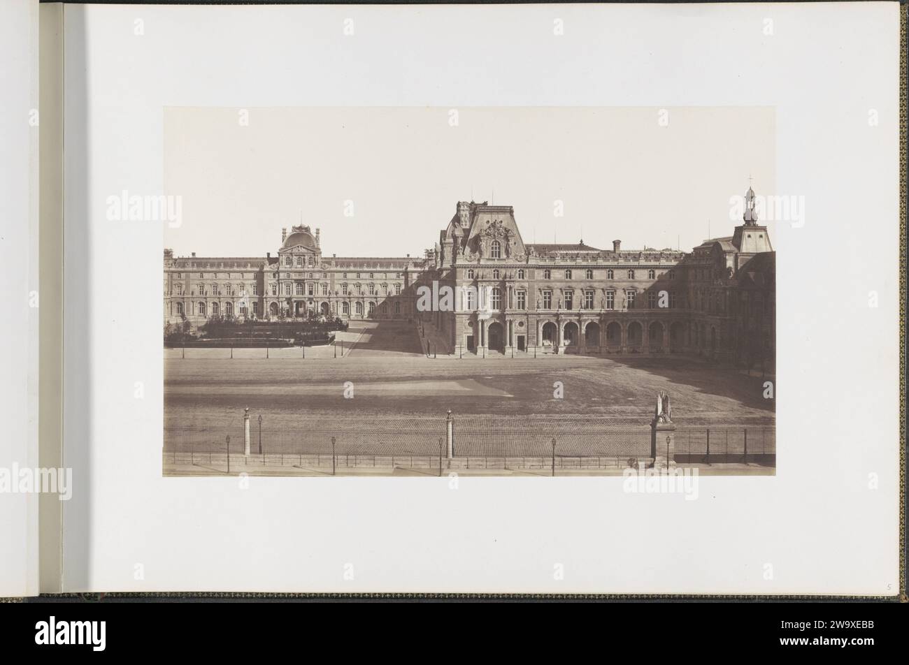 Cour Napoleon genetries vanaf the tuiles, Esdouard Deisus Baldus, 1857 ...