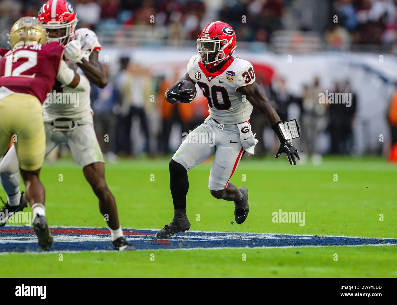 December 30, 2023:.Georgia Bulldogs running back Daijun Edwards (30 ...
