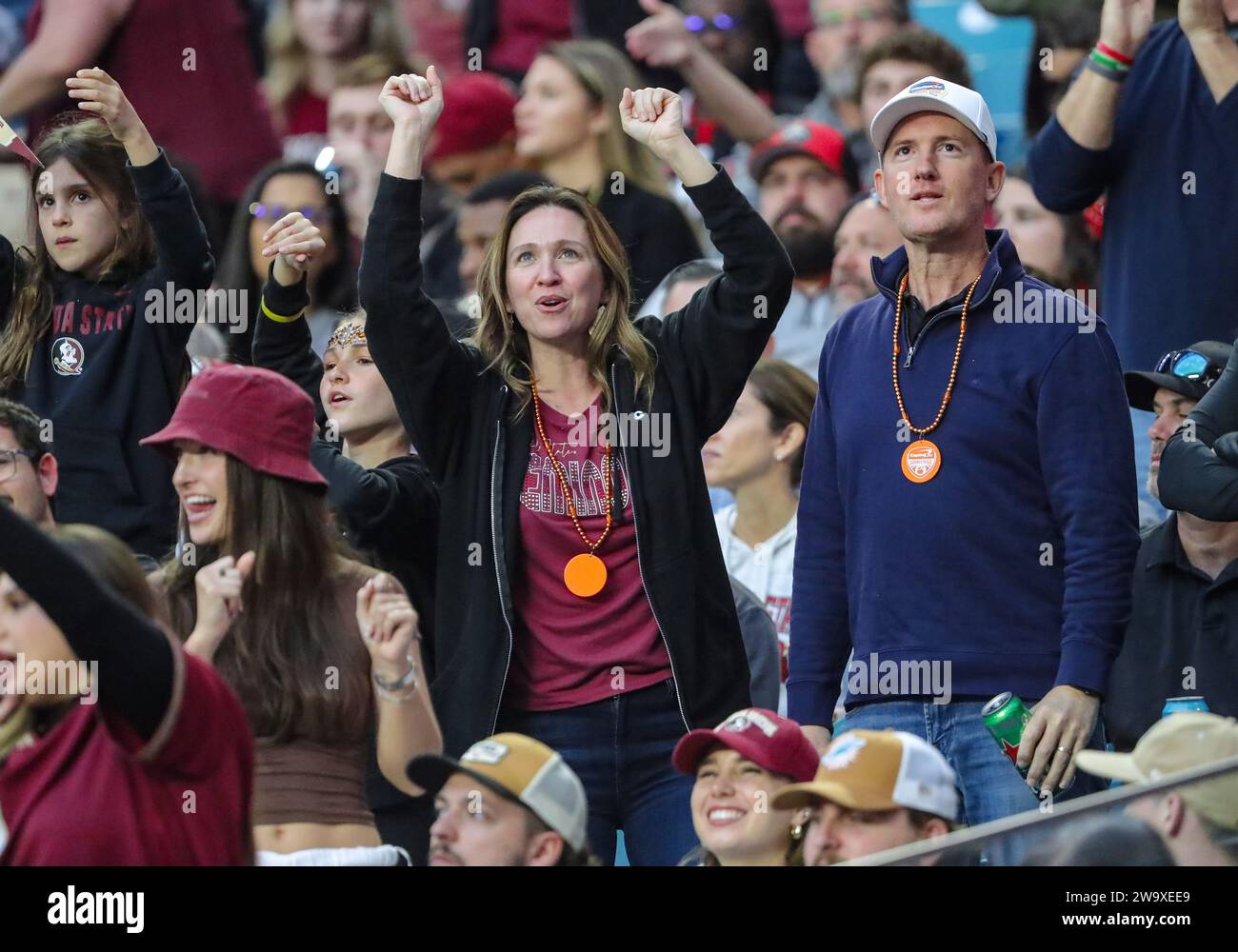 December 30, 2023:.against the Florida State Seminoles fans celebrate ...