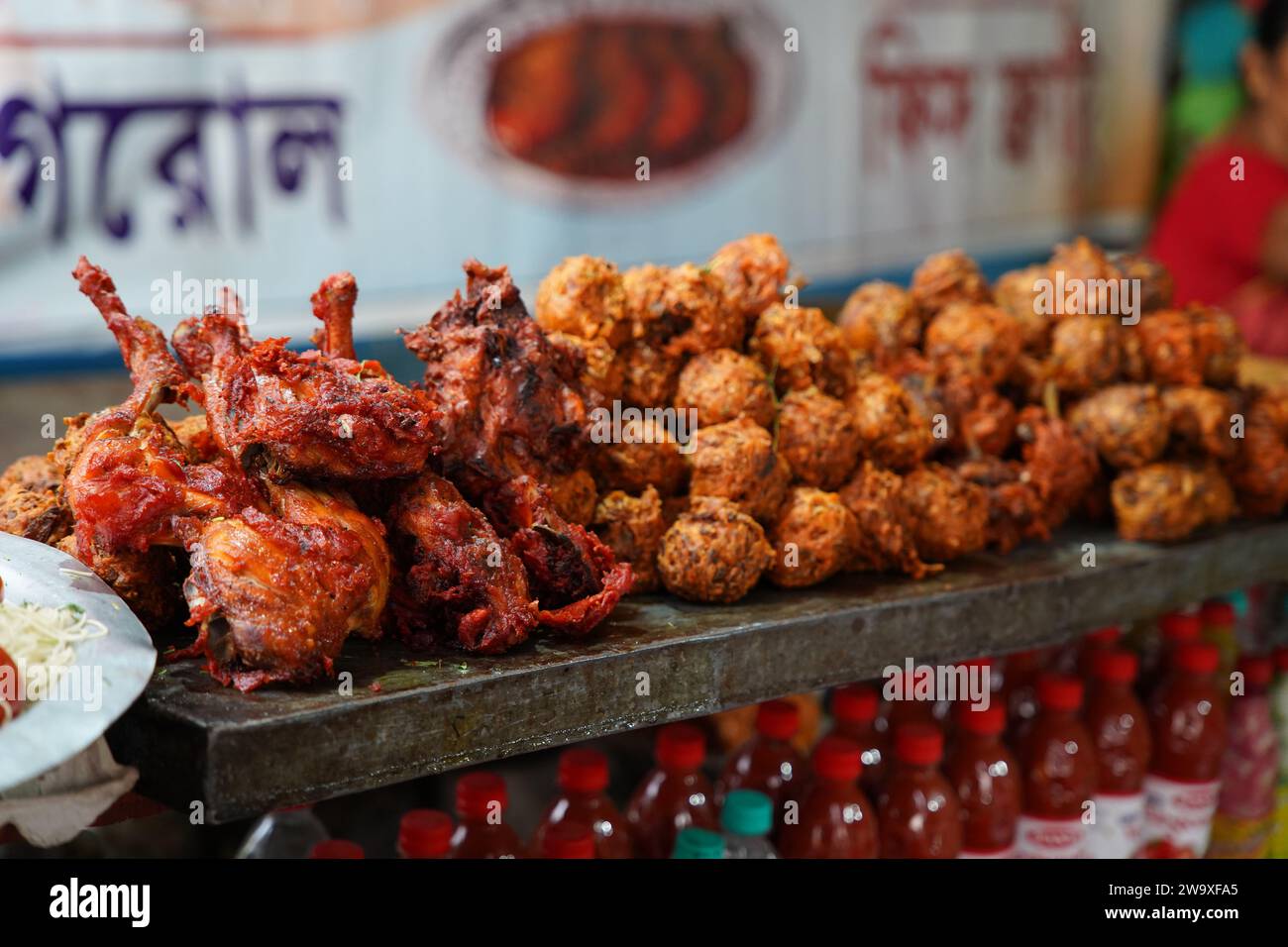 Uluberia, West Bengal, India. 30th Dec, 2023. Along the glimmering ...