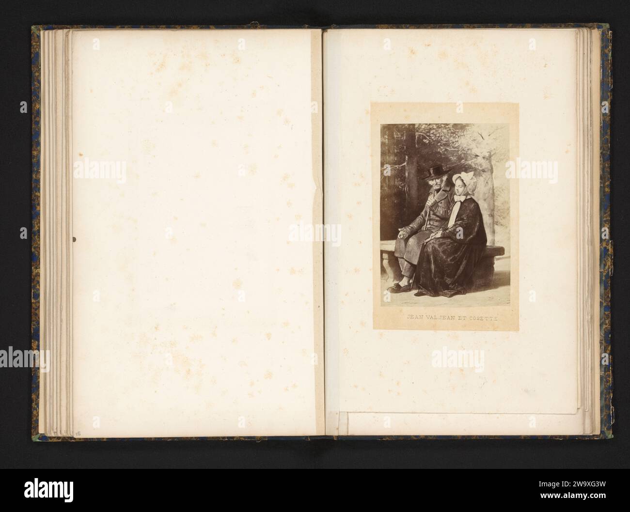 Photo production of a drawing by Jean Valjean and Cosette from Les ...