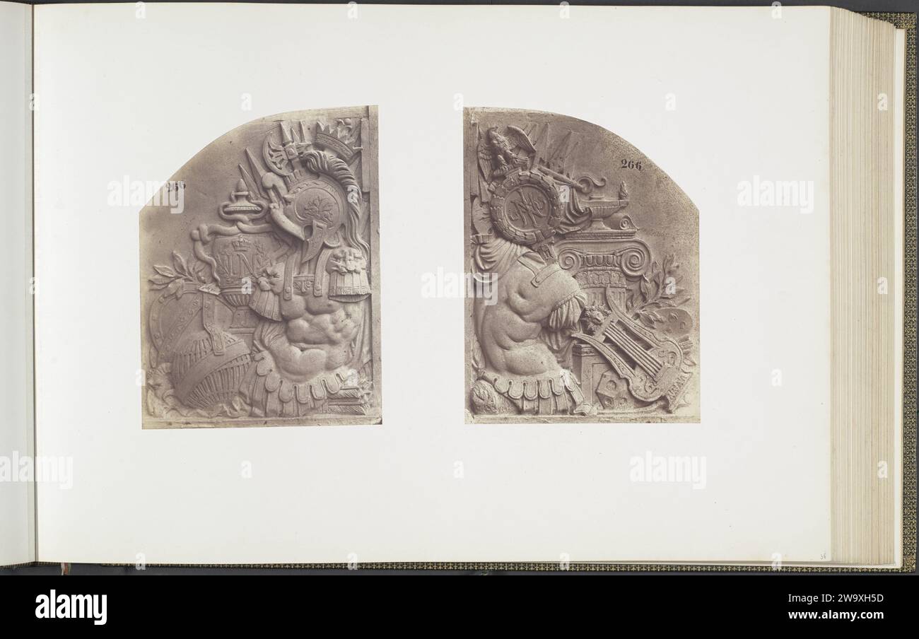 GIPS models for sculptures on the Palais du Louvre: left "Trophée d ...