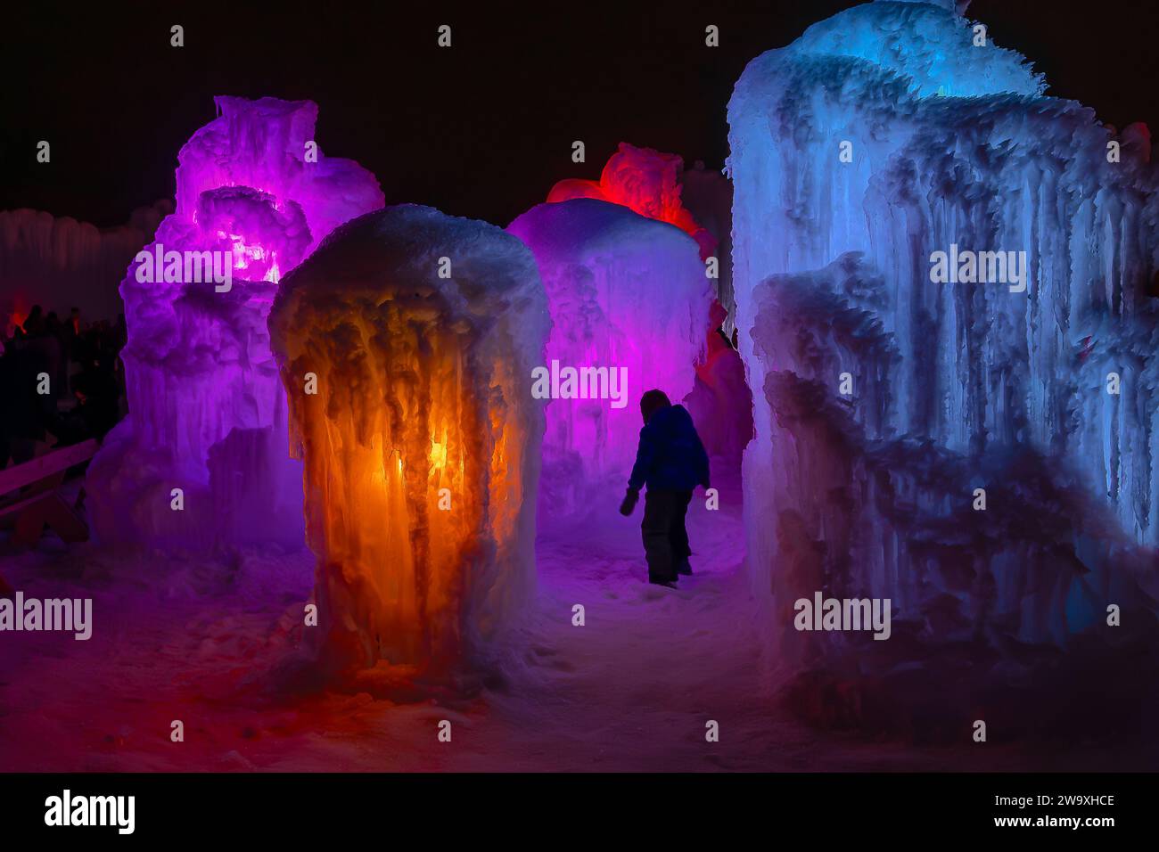 The Ice Castle in Cripple Creek Colorado. Tons of ice and colored ...