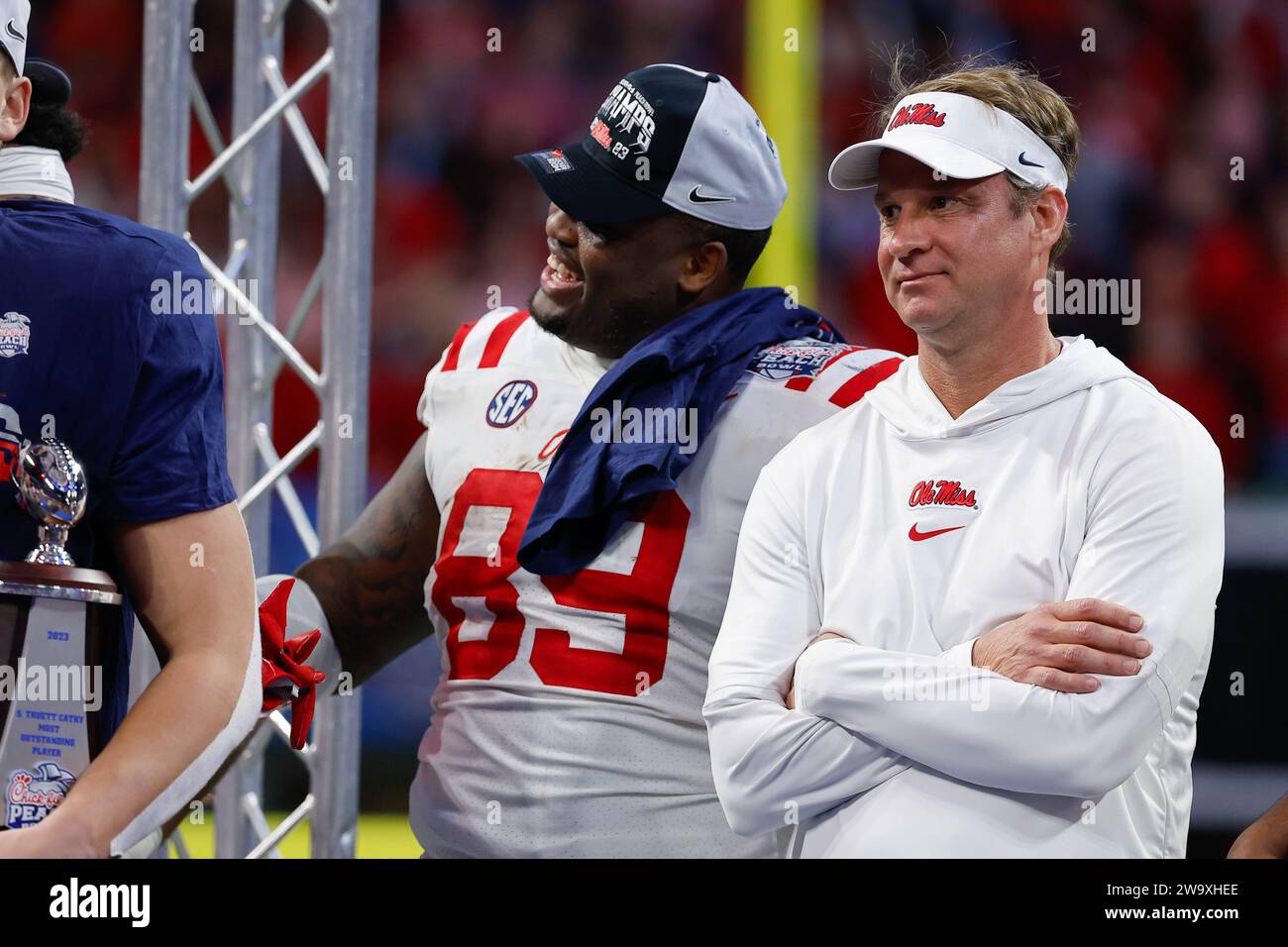 Atlanta, Georgia. 30th Dec, 2023. Ole Miss head coach, Lane Kiffin ...