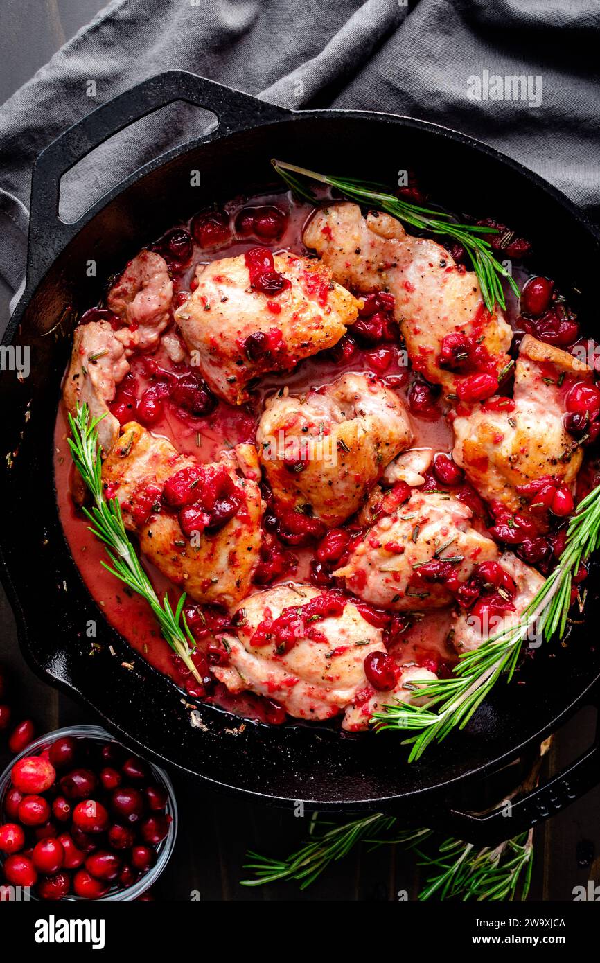 Rosemary Chicken Thighs With Cranberry Sauce Boneless Skinless Chicken Thighs Cooked With