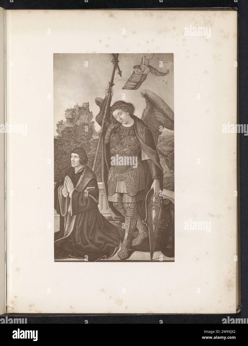 Photo production of a print of a painting, representing the Archangel ...