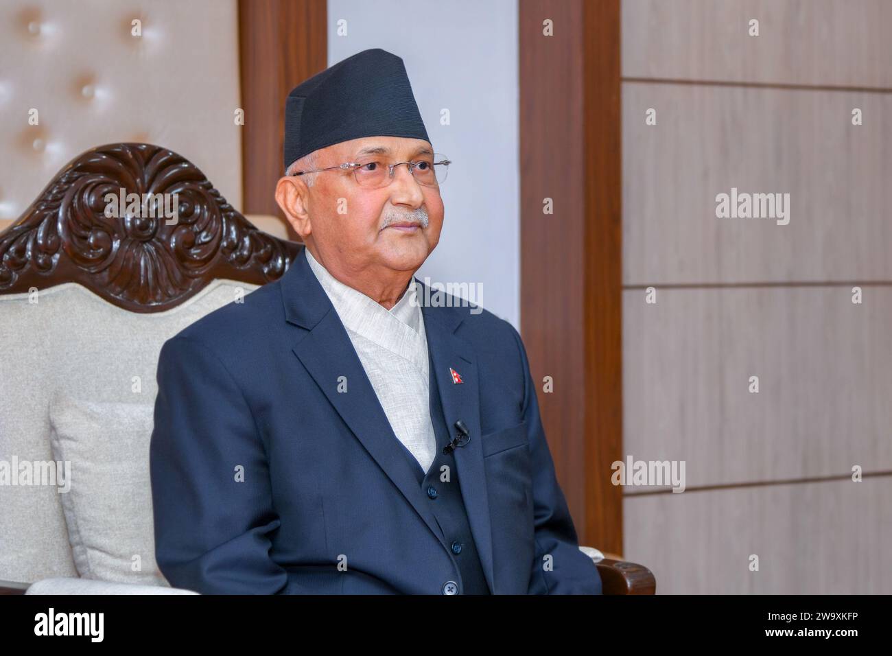 KP Sharma Oli is the former Prime Minister of Nepal Stock Photo - Alamy