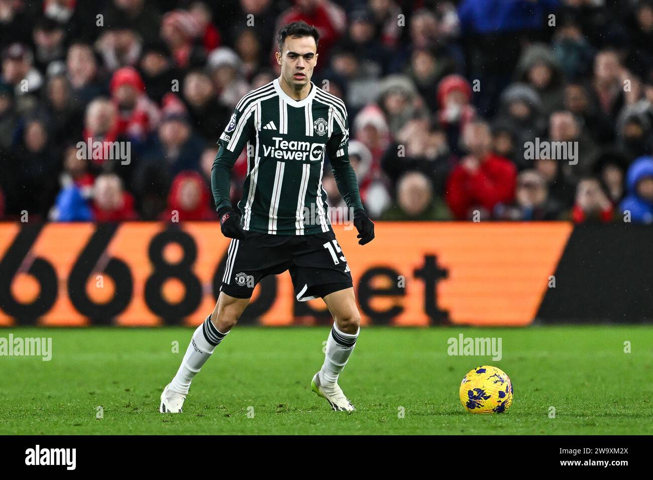 Sergio Reguilón of Manchester United in action during the Premier ...