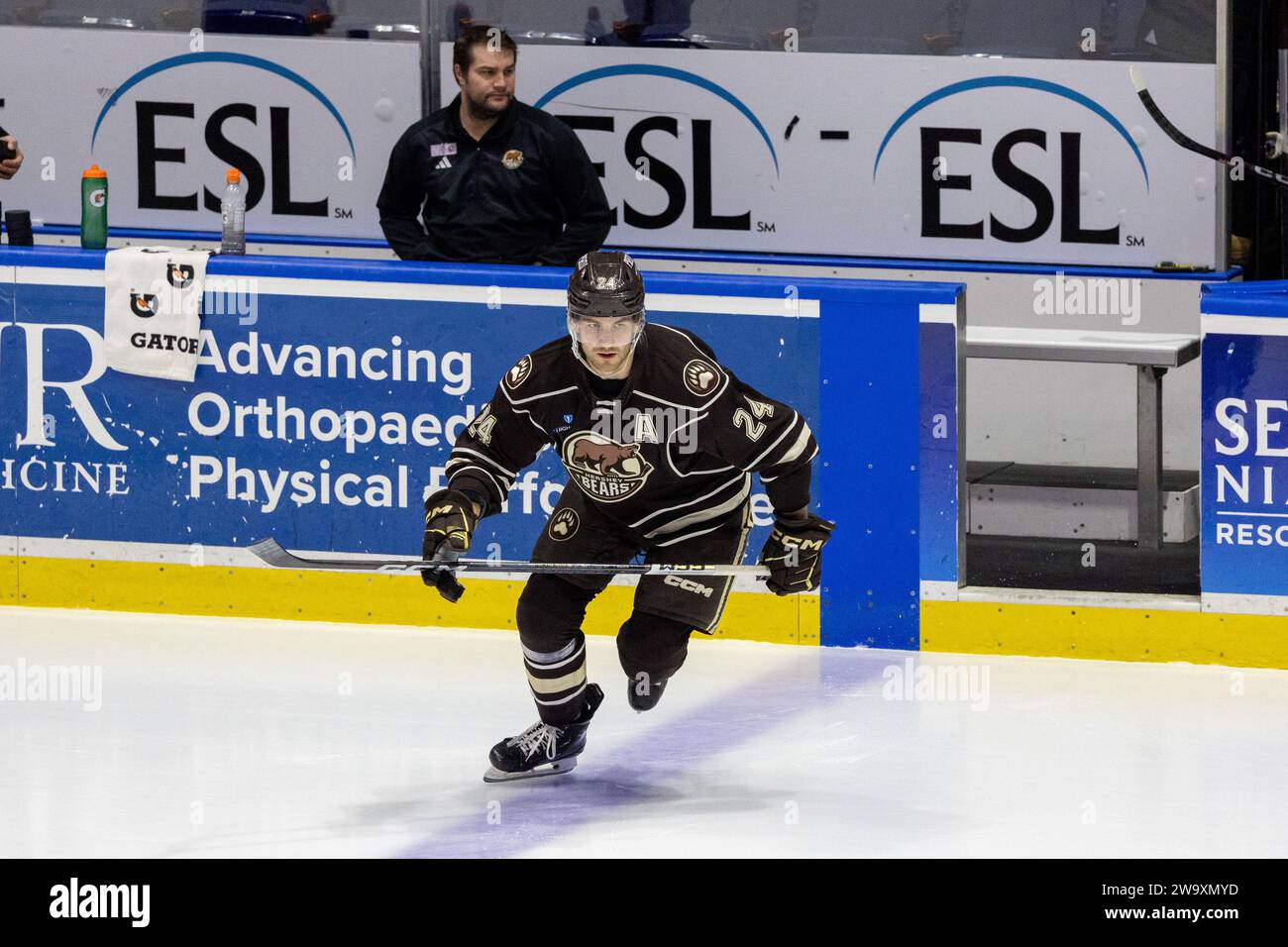 Rochester, New York, USA. 29th Dec, 2023. Hershey Bears forward Riley ...