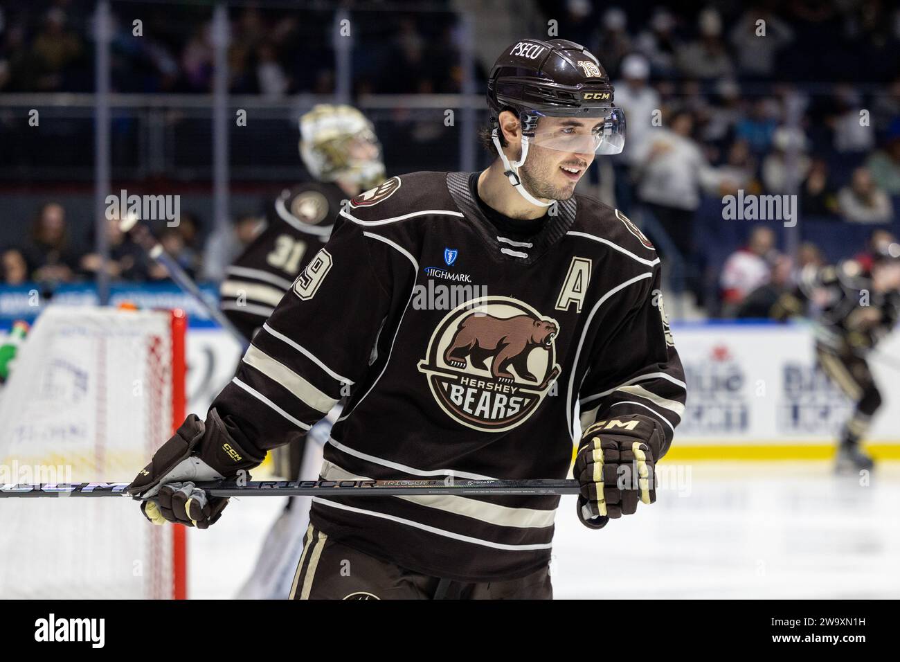 Rochester, New York, USA. 29th Dec, 2023. Hershey Bears forward Mike ...
