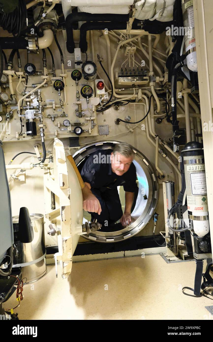A picture shows the inside of the Gotland-class submarines of the ...