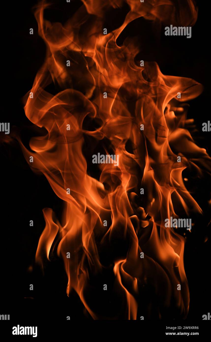 The fire, burning flame. Large burning flaming fire Stock Photo - Alamy
