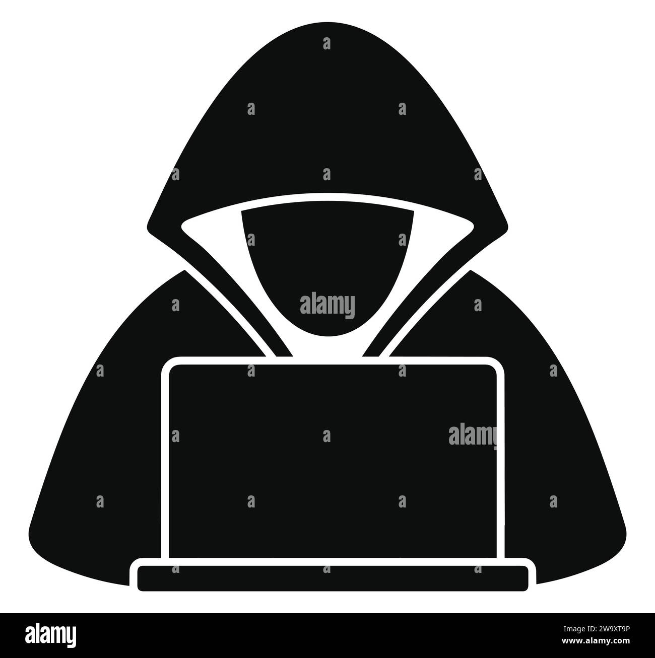 Hacker with Hoodies Vector | hoodie Logo | crime figure sign, identity ...
