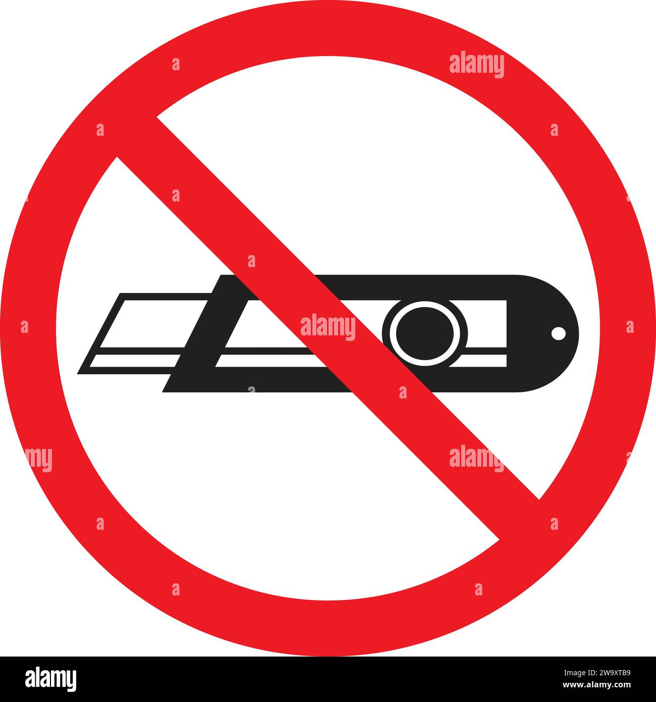 No Cutter icon | No Cutter knife Silhouette | cut razor not allowed ...