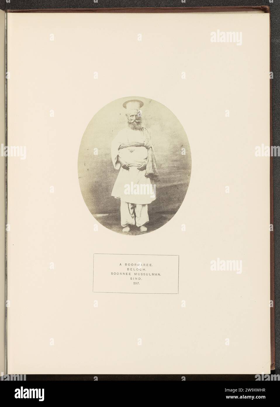 Portrait of an unknown man from the Baloch-Stam in Sindh, c. 1862 - in ...