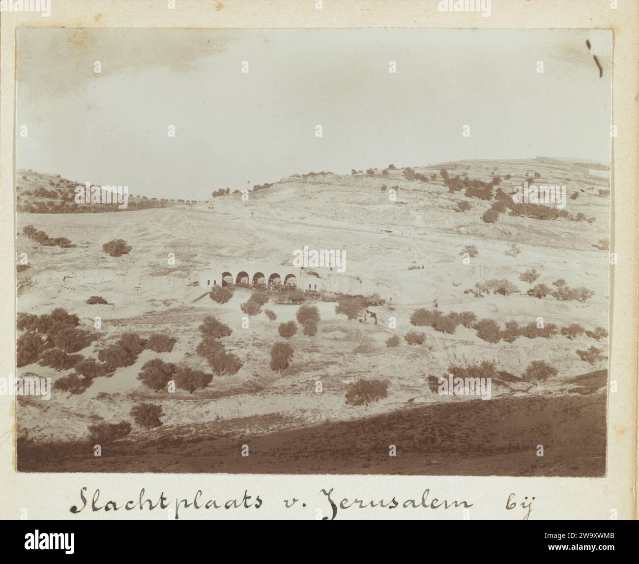 View of a slaughterhouse at Bethania, the present Al-Eizariya, 1898 ...